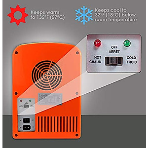 Coca-Cola Fanta FA04 4 Liter/4.2 Quarts 6 Can Portable Mini Cooler/Fridge for Food, Beverages, Orange