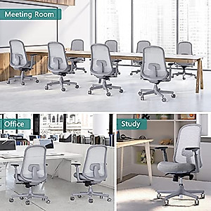 Odinlake Ergonomic Office Chair Mesh - 3D Adjustable Armrest Home Office Desk Chairs with Lumbar Support - Computer Swivel Task Chair Mid Back Office Chairs with PU Wheels(Model: Ergo Core 625)