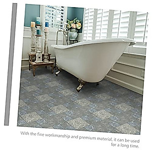 DOITOOL 5 Sheets Floor Stickers The Office Decor Removable Stickers Marble Sticker Vinyl Floor Tiles Kitchen Vinyl Wall Tile Peel and Stick Floor Sticker PVC Floor Decals DIY Decals Mural