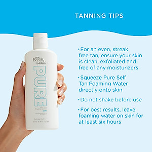 Bondi Sands PURE Dark Self-Tanning Foaming Water | Hydrates with Hyaluronic Acid for a Flawless Tan, Fragrance Free, Cruelty Free, Vegan | 6.76 Oz/200 mL