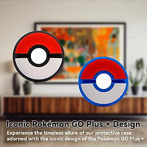 Protective Case for Pokémon GO Plus + 2023, AOYYUBK 2 Pack Waterproof Soft Silicone Case with Wrist Strap,Shockproof Anti-Scratch Case Cover for Pokémon GO Plus +