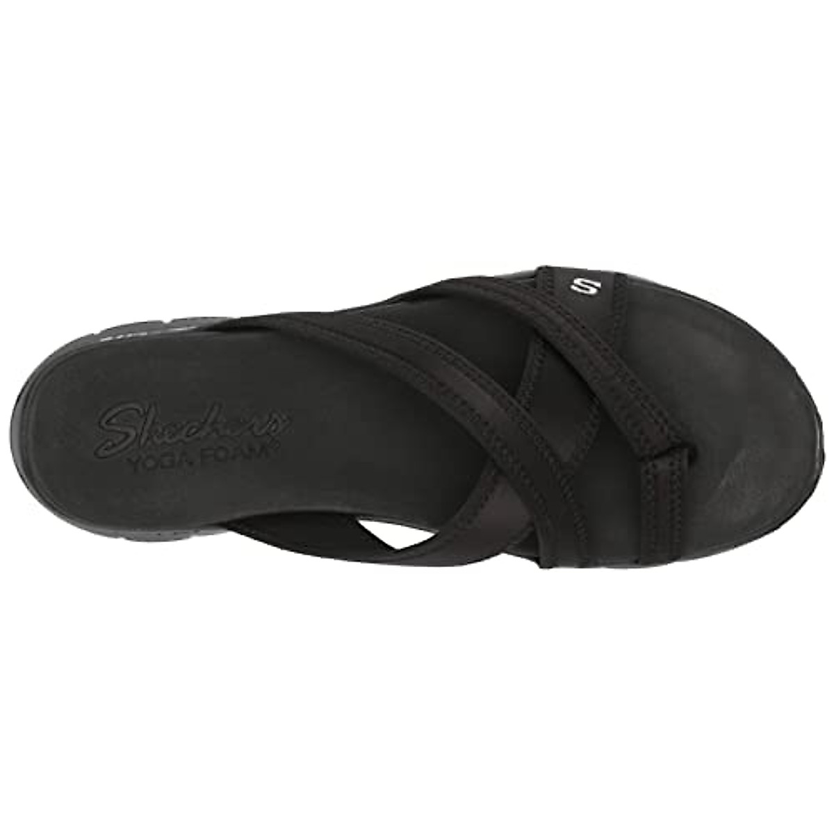 Skechers Women's Sporty Sandal Sport, Black/Black, 8
