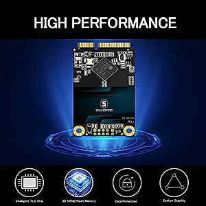 mSATA SSD 1TB SHARKSPEED SATA 3 6Gb/s 3D NAND Mini Internal Solid State Drive for Laptop PC Desktop (mSATA, 1TB)