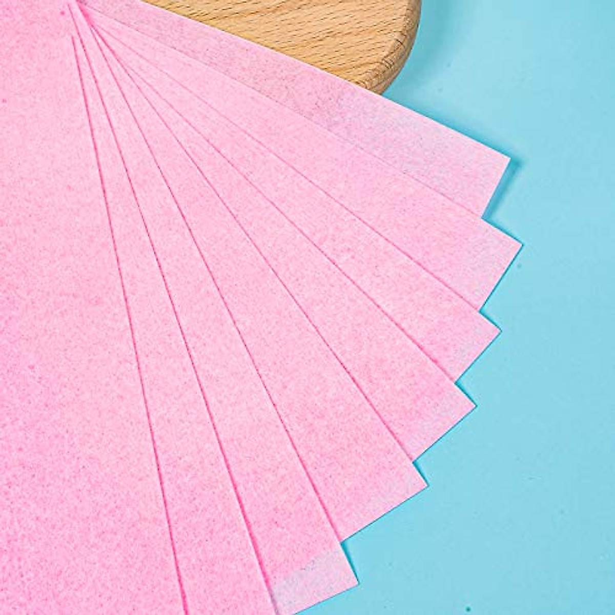 Whaline 400 Pieces Non-Woven Wax Strips Body and Facial Pink Waxing Strips Hair Removal Wax Muslin Small Large Epilating Waxing Strips for Arms Legs Underarm Bikini Hair Removal, Excluding Wax