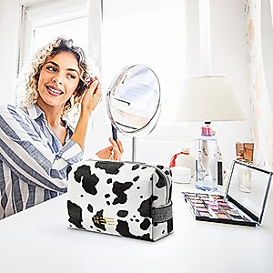 Expandable Toiletry Bag for Women, Makeup Bags with Milk Pattern, Travel Organizer for Cosmetics, Dorm Room Essentials, Storage Containers, Space Saver Bags, Best Gifts for Men