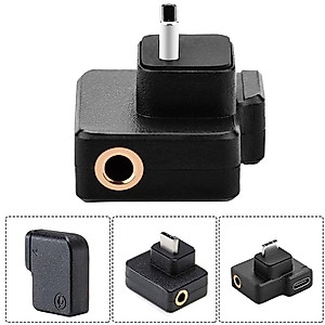 Microphone 3.5mm/USB-Cc Adapter Audio External Mic Mount for TRS Plug Osmo Action Accessories