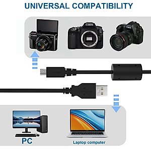 Toeasor Replacement Micro USB Interface Cable IFC-600PCU Charging Date Sync Cord Compatible with PowerShot G7X Mark II, G9 X, G9 X Mark II, SX620 HS, SX720 HS, SX730 HS, EOS M5, EOS M6