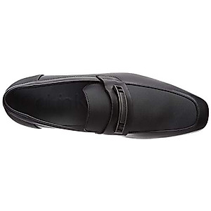 Calvin Klein Men's Jameson Loafers, Black Leather, 12