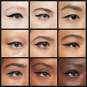 Rimmel London Scandaleyes Exaggerate Liquid Eyeliner, Intense Color, Long-Wearing, Waterproof, 001, Black, 0.08oz