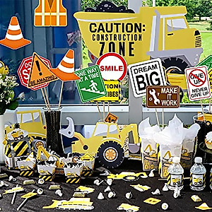 42 Pcs Construction Bulletin Board Set Under Construction Positive Sayings Accents Cutouts Signs for Classroom Learning Zone Kid's Room Decor