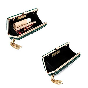 Women's Evening Clutch Bag Stain Fabric Bridal Purse for Wedding Prom Night out Party