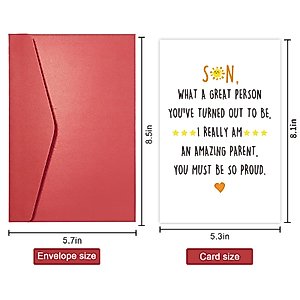 Gevinna Humorous Birthday Card for Him, Poem Birthday Card for Son, Funny Adult Gift from Mom Dad, Graduate Card, Gag 20th 21th 25th 30th 35th Birthday Card