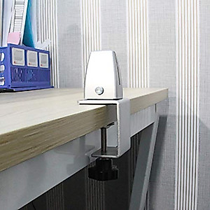 Hidyliu Desk Partition Clamp 2 Pack Partition Desk Mount Office Partition Clip, Office Partition Privacy Screen for Students Call Centers Offices Libraries Classrooms(silver)