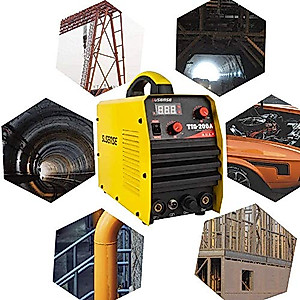 TOSENBA TIG Welder Stick Arc Welder Machine 200Amp Dual Voltage TIG Welding 110/220V DC IGBT Inverter Digital Display Portable 2 in 1 Multi-process Tig/MMA Welding Machine