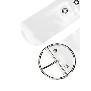Allegra K Womens Grommet Clear Wide Waist Belts for Dresses Transparent Belts Pin Buckle 75-95cm/29.53-37.40" Silver Round Buckle