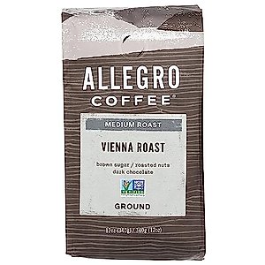 Allegro Coffee Vienna Roast Ground Coffee, 12 oz