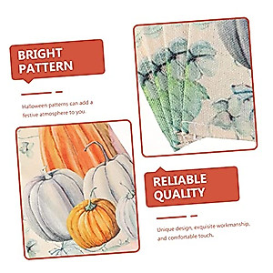 DOITOOL 4pcs Halloween Placemat Table Placemats Jute Placemat Home Decorations Thanksgiving Decorations Halloween Fall Pumpkin Placemats Autumn Table Mat Pumpkin Pattern Mats Kitchen Mats