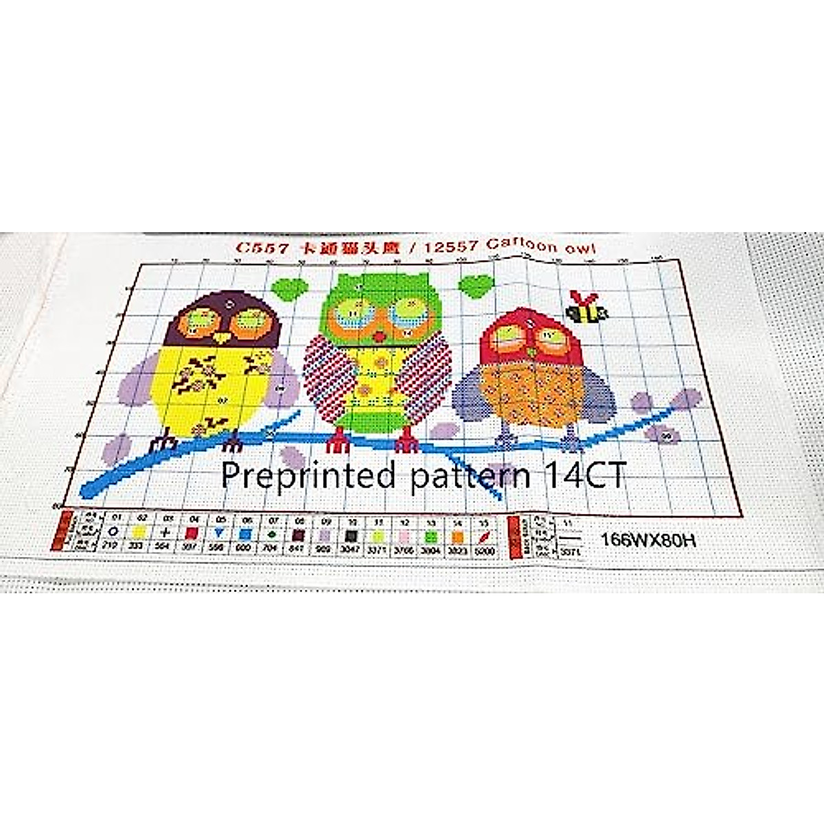 CaptainCrafts Cross Stitch Kits Full Range Stamped and Counted Fabric DIY Art Needlecrafts Embroidery Kit for Adults Beginner (Stamped 14CT, Tree House Autumn)