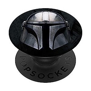 Star Wars The Mandalorian Bounty Hunter Metal Helmet PopSockets PopGrip: Swappable Grip for Phones & Tablets