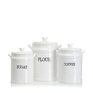 Home Essentials Fiddle & Fern Set Of 3 Prep Canisters With Handles