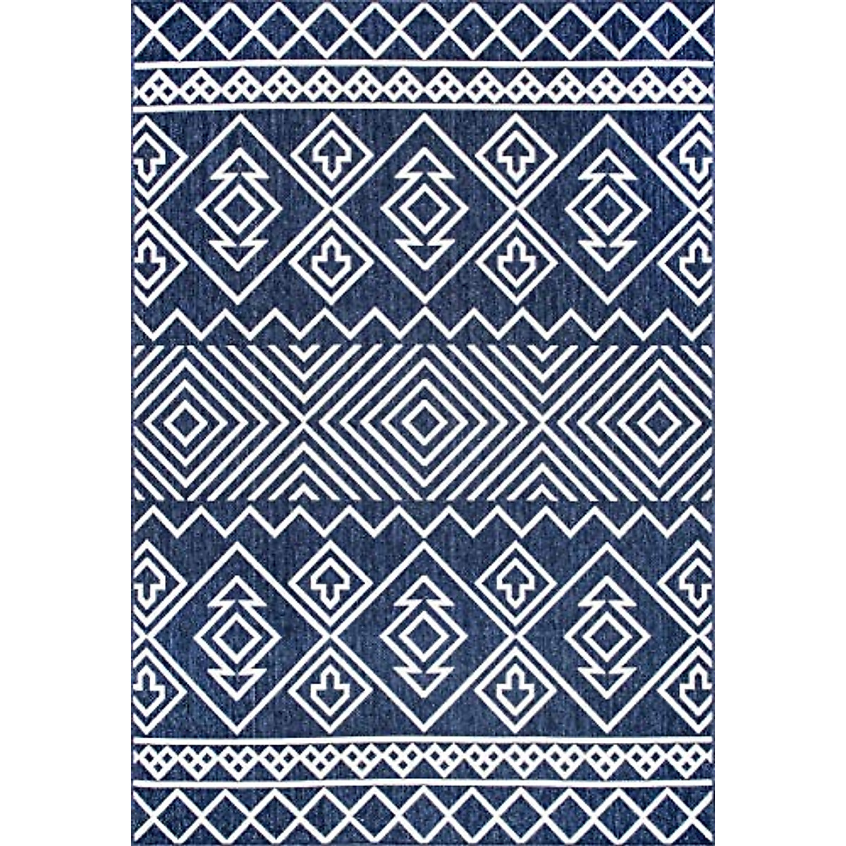 nuLOOM Celine Aztec Indoor/Outdoor Area Rug, 5' x 8', Blue