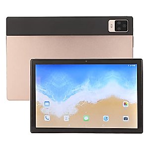 Android 12 Tablet 10 Inch Tablet, Octa Core CPU 8GB RAM 256GB ROM, IPS Screen and Dual Speakers, 7000mAh Battery, HD Calling Tablet, Gold