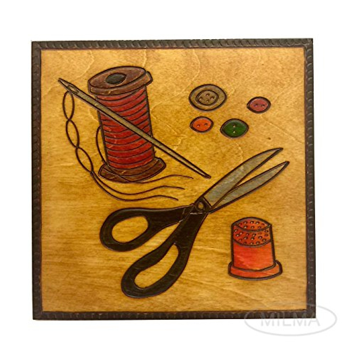 Polish Handmade Carved Linden Wood Decorative Sewing Box