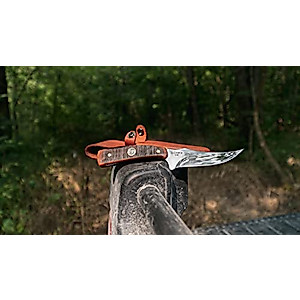 Old Timer Generational USA Series 152OTG Sharpfinger Fixed Blade Knife with Stainless Steel Clip Point Skinner Blade, Bone Handle, and Made in USA for Hunting, Skinning, Field Dressing and Outdoors