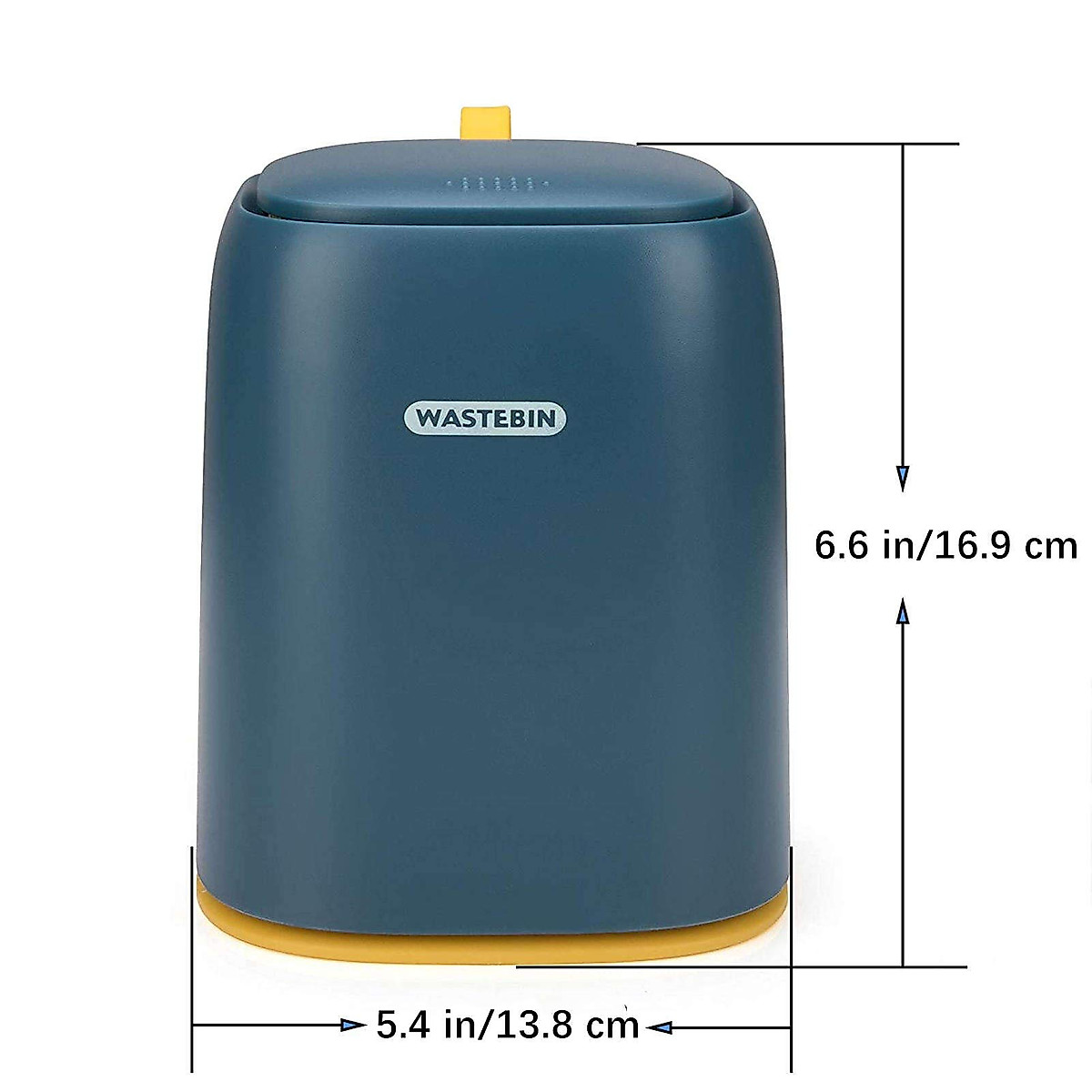 Originals 1.5L Mini Countertop Trash Can, Blue, Made of Eco-Friendly ABS+PP Material, BPA-Free, Easy to Clean and Wash, with Silicone Handle, Snap-On Design, Odor Control