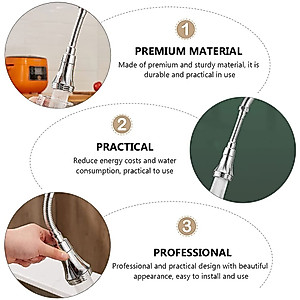 DOITOOL 1PC Faucet sink water tap head Movable Kitchen Tap Head Fauce Sprayer Head bathtub water tap bathtub accessories Water Tap Extender filter to rotate one-hand Stainless steel