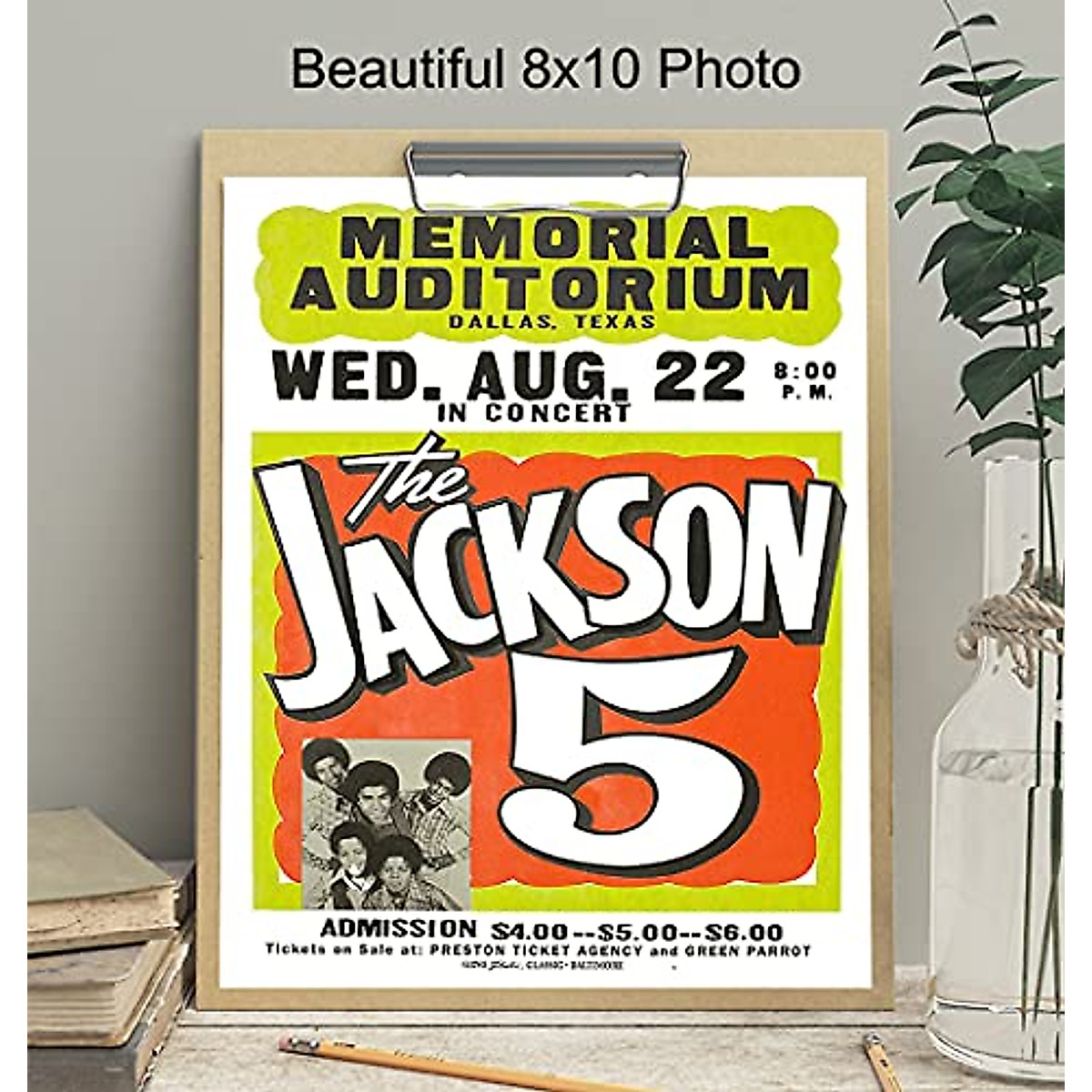 Michael Jackson Poster - Motown Black Music - Vintage Jackson 5 Concert Poster - African American Wall Art - Famous Black History - Black Culture - Black Art - Afro Wall Art - Music History Gifts