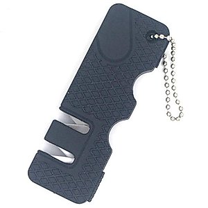 Pocket Knife Sharpener 2-Stage Mini Pocket Knife Sharpening Tool for Go out Outdoor Kitchen Camping or Other Outdoor Activities Black