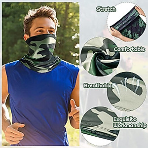 Sodesune 1/3/6/10/30/100 pieces Neck Gaiters Scarf Face Masks Breathable Cover Balaclava & Bandana Headband Protect for Men Women (30 pieces vibrant style Neck Gaiters)