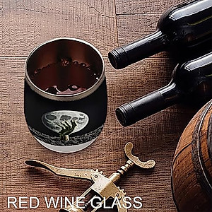 OPTKSNCU 304 Stainless Steel Insulated Cup with Lid, Zombie Earth Soil Full Moon Print Durable, And Easy to Clean – Ideal for Home, Office, And Gift Giving