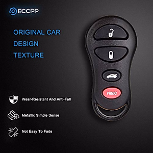 ECCPP for Jeep Liberty Keyless Entry Remote Key Fob for Jeep for Dodge Series GQ43VT17T (Pack of 2)