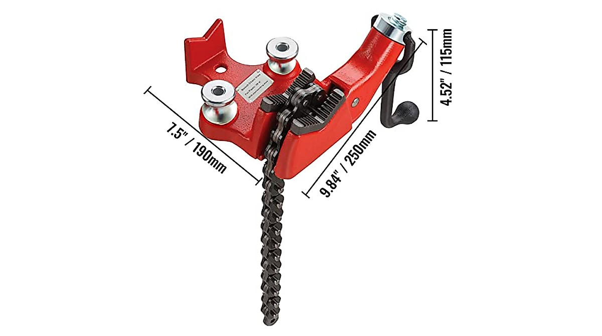 Heavy Duty Pipe Chain Vise for Large Pipes | Mophorn Screw Bench Vise