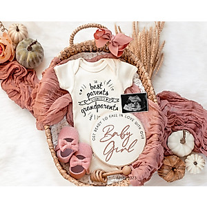 Pregnancy Announcement for Grandparents to be Gift | Promoted to Grandma baby bodysuit | Baby Coming Soon Reveal Idea