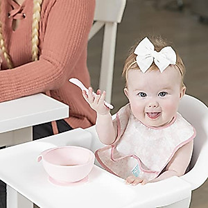 Bumkins Starter Bib, Baby Bib Infant, Waterproof Fabric, Fits Infants and Babies 3-9 Months - Floral & Lace (2-Pack)