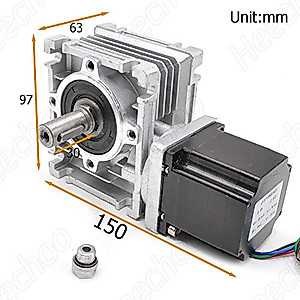 Worm Gear Nema23 Stepper Motor 3.5A L2.1inch Gearbox Ratio 30:1 Speed Reducer for CNC DIY Router