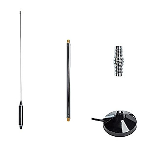 CB Antenna 28 inch 27 Mhz CB Radio Antenna Full Kit with Heavy Duty Magnet Mount Mobile/Car Radio Antenna Compatible with President Midland Cobra Uniden Anytone by LUITON