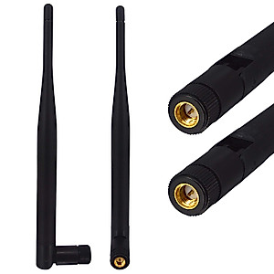 Kaunosta 4G LTE Antenna SMA Male WiFi Antenna Aerial 6DBI Omnidirectional Antenna (2 Pack) for Wireless Network Router Outdoor Security Camera PCI/PCIe Card USB Adapter IP Camera