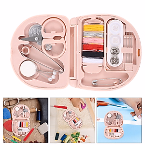 VILLCASE Mini Sewing Project Kit 1 Set Family Mini Sewing Thread Accessories Traveler DIY Organizer DIY Sewing Supplies Organizer