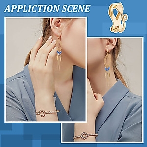 UNICRAFTALE 20pcs Stainless Steel Clip-on Earrings Painless Ear Clip Non-Pierced Ears Golden Stainless Steel Color Clip-on Earring Converter Components DIY Earring 12mm Long