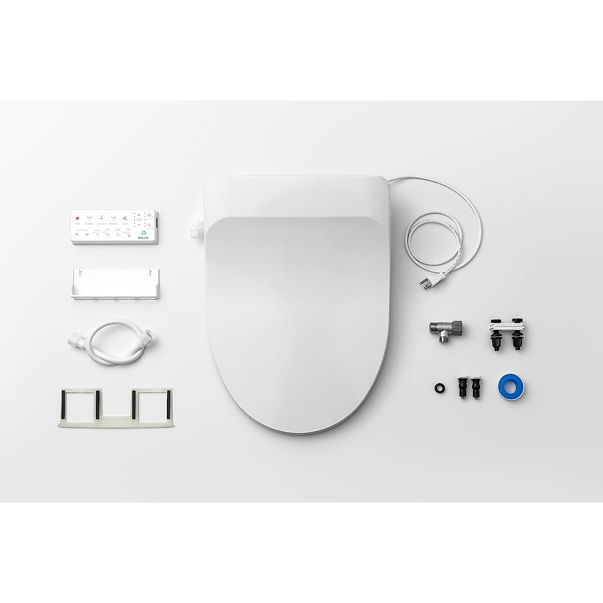 PHILTRE Toilet Bidet Attachment with Heated Toilet Seat, Warm and Cold Water, Dryer, Hygienic All-Stainless Steel Nozzle, and Full Function Remote Control - Save Toilet Paper and Prevent Toilet Clog