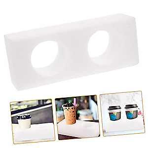 Didiseaon 4 pcs Takeaway Cup Holder can Carrier Coffee Mug Holder Floating Drink Holder for Pool Disposable Drink Carrier Coffee Drinks Drink take Dish Rack White epe Pearl Cotton