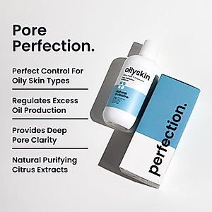 natural outcome Oily Skin Cleanser | Oil Control Daily Face Wash | Pore Hydrating Non-Greasy Cleansing Gel with Purifying Citrus Extracts for Oily Skin Types | Sulfate & Cruelty Free | 8 oz