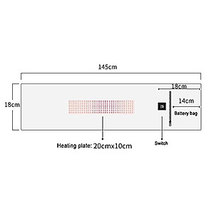 EYHLKM 3 Gear Ajustable Electric Heating Scarf Scarves Fleece Cosy Warm Scarf Shawl Heating Winter Blanket with Battery Box (Color : Black, Size : 145 * 18cm)