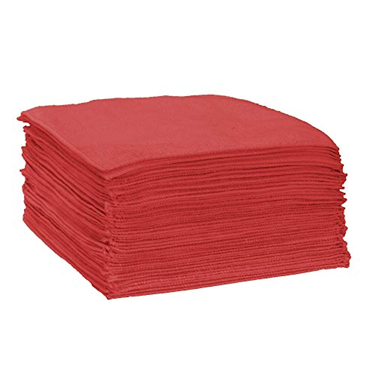 CleanAide Microfiber Cleaning Towels, Reusable Lint-Free and Absorbent Cloth for Kitchen and Car Use, 300GSM, 12 x 12 in. Red, 50-Pack