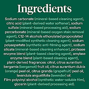 Seventh Generation Power+ Dishwasher Detergent Packs for Sparkling Dishes Fresh Citrus Scent Dishwasher Tabs, 40 Count, Pack of 2 (Packaging May Vary)