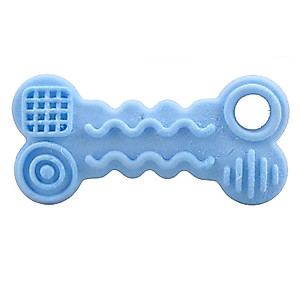 WinldMonmo Blue Dog Toy Puzzle, Sturdy Teething Dog Cookies Shaped Toys, Set of 2
